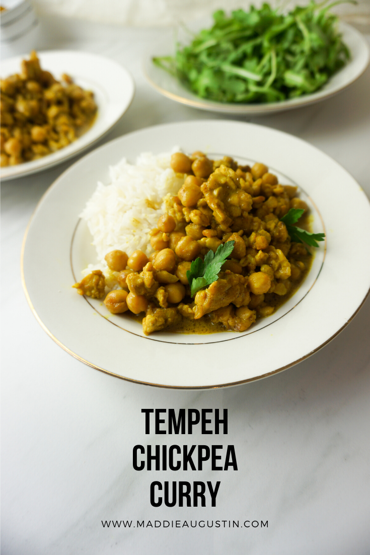Tempeh Chickpea Curry - Maddie Augustin Recipes